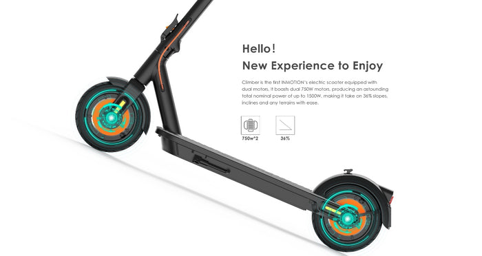 New: Inmotion Climber 533Wh Battery/ 450W x2 Dual-motor