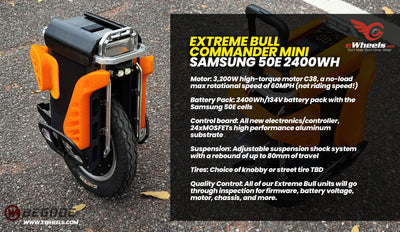 EB Commander Mini, 2,400Wh 50S Battery, 3200W Motor, Suspension